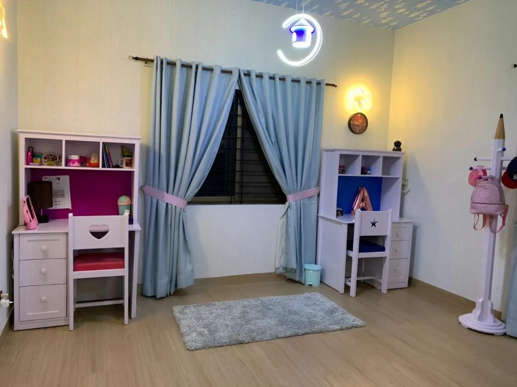 Practical Study Table with Storage Boxes