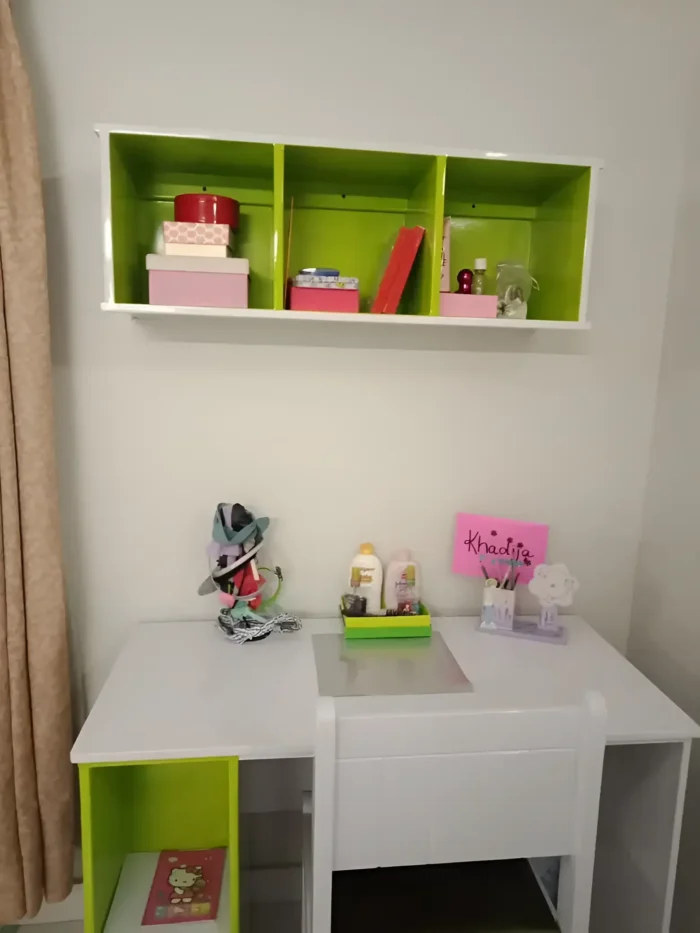 New Design Study Desk with Wall Rack | Smart Compact Setup