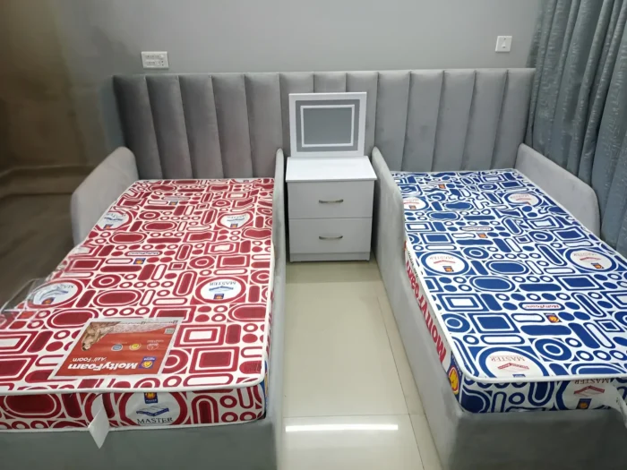 Full Padding Kids Bedroom Set wth Safety | Velvet Upholstery